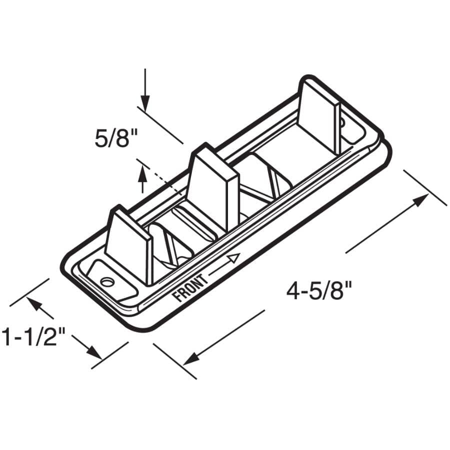 PRIME-LINE 2 Pack 5/8" Adjustable Sliding Door Guides | Home Hardware