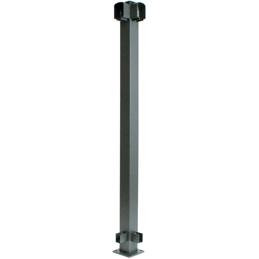 REGAL IDEAS 2-1/4" x 2-1/4" Titanium Slate Aluminum Railing Corner Post ...