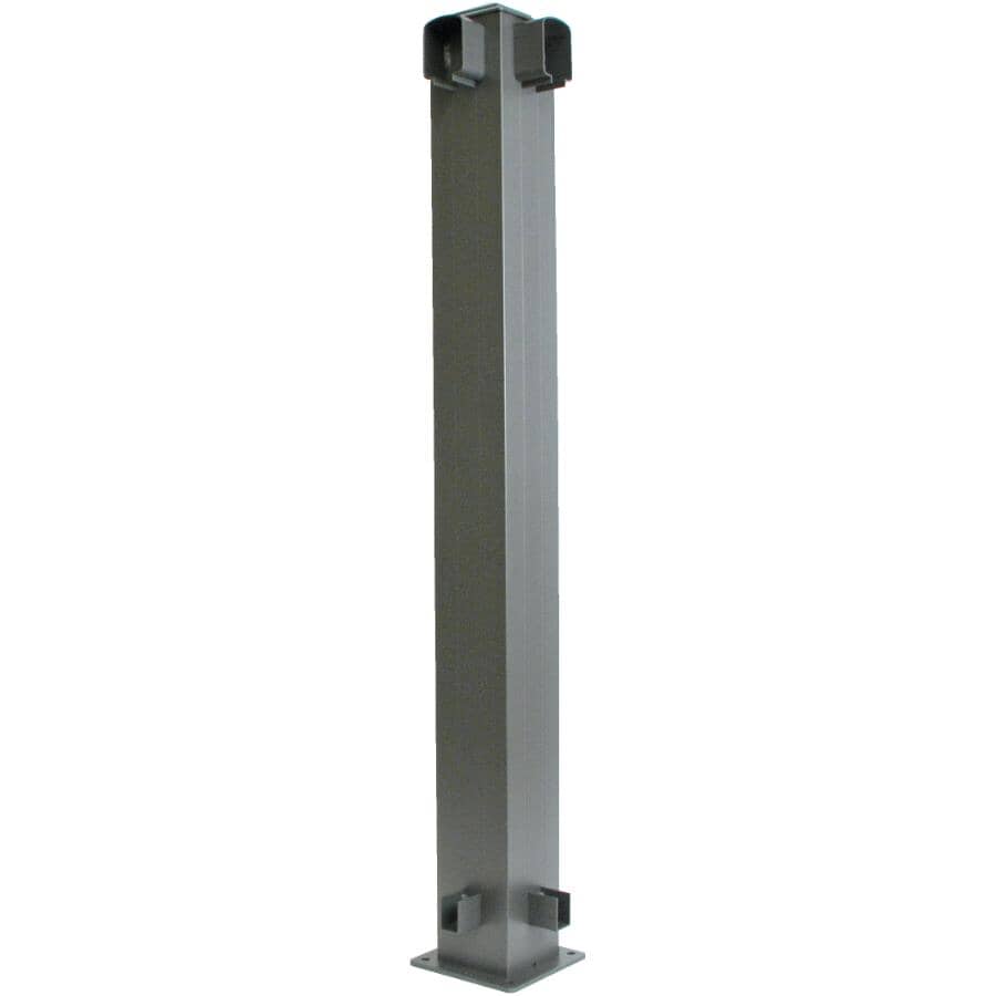 REGAL IDEAS 4" x 4" Titanium Slate Aluminum Railing Corner Post | Home ...