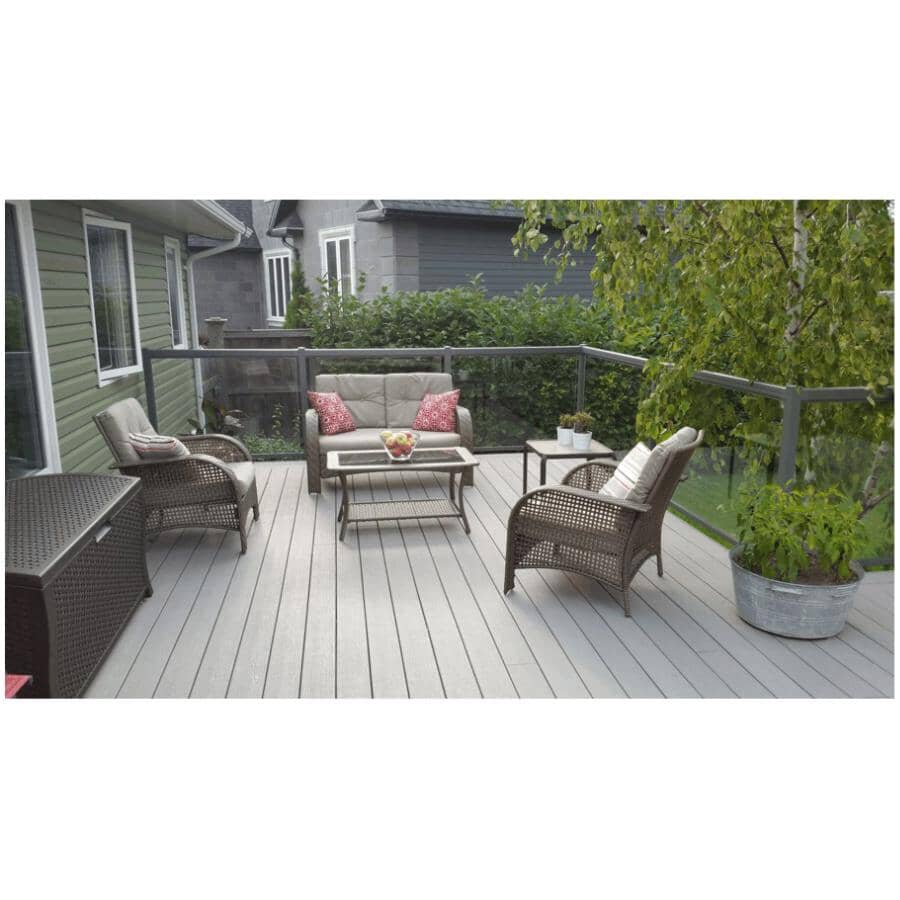 REGAL IDEAS 2-1/4" x 2-1/4" Titanium Slate Aluminum Railing End Post ...