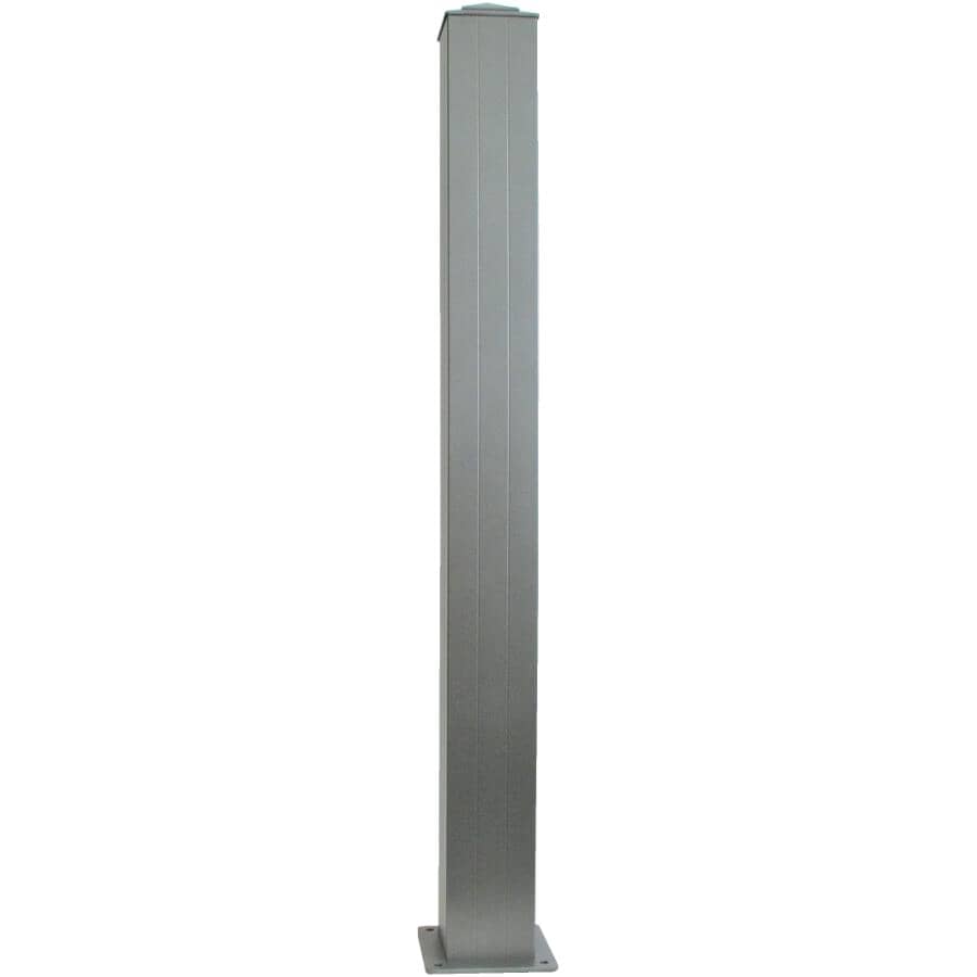 REGAL IDEAS 4" x 4" Titanium Slate Aluminum Railing Stair Post | Home ...
