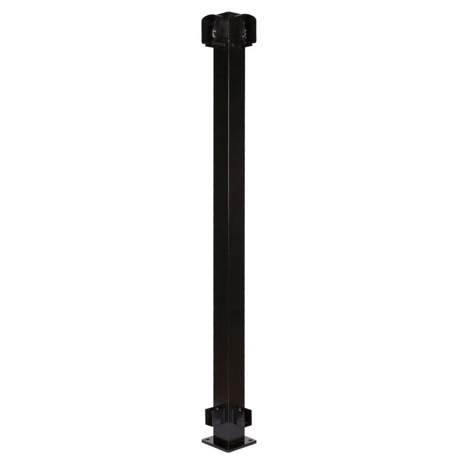 REGAL IDEAS 2-1/4" x 2-1/4" Black Aluminum Railing Corner Post | Home ...
