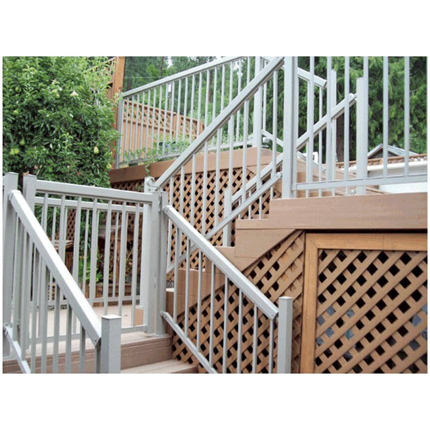 REGAL IDEAS 2-1/4" x 2-1/4" Taupe Aluminum Railing Stair Post | Home ...