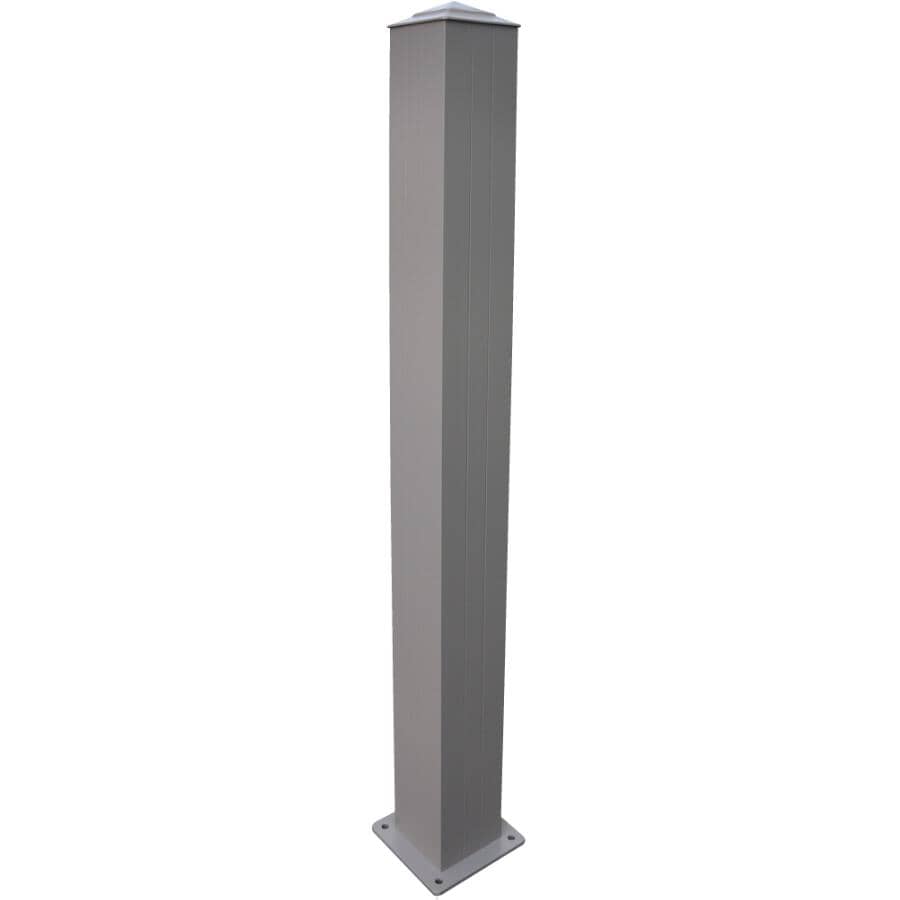 REGAL IDEAS 4" x 4" Taupe Aluminum Railing Stair Post | Home Hardware