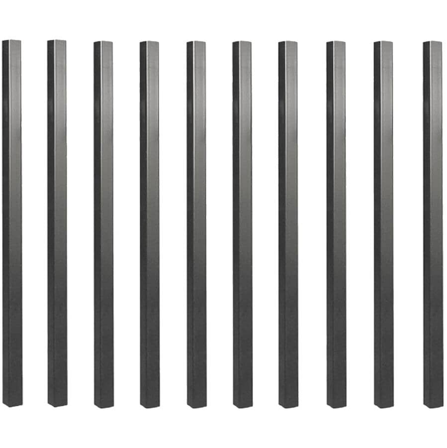 NUVO IRON 26" Square Black Steel Balusters with Connectors | Home Hardware
