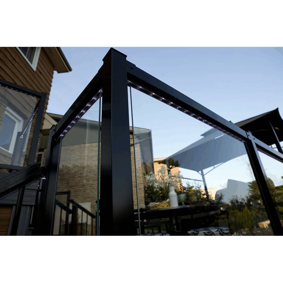 REGAL IDEAS 2-1/4" x 2-1/4" Black Aluminum Railing Inline Post | Home ...