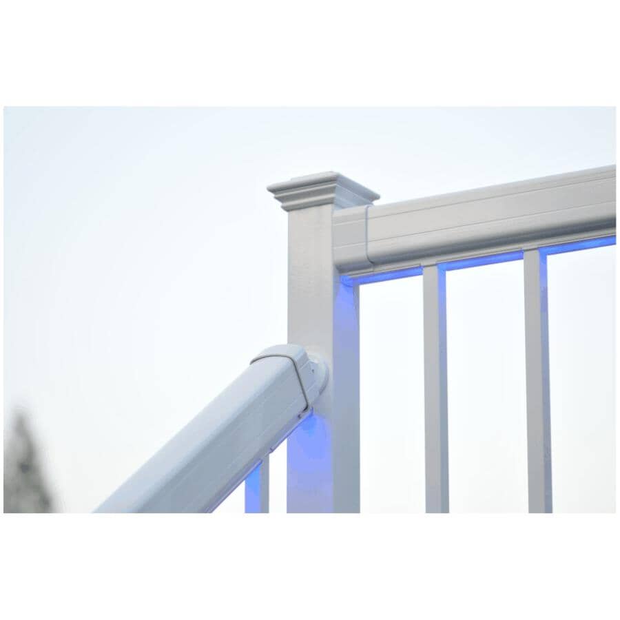 REGAL IDEAS 2-1/4" x 2-1/4" White Aluminum Railing Inline Post | Home ...