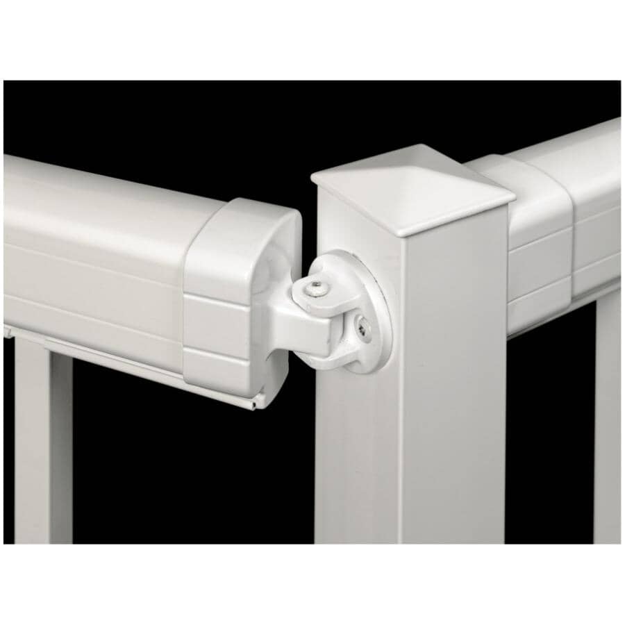 REGAL IDEAS 2-1/4" x 2-1/4" White Aluminum Railing Inline Post | Home ...