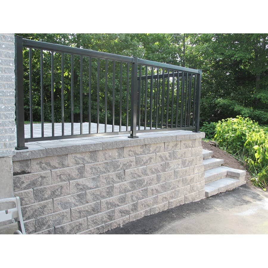 REGAL IDEAS 2-1/4" x 2-1/4" Black Aluminum Railing Stair Post | Home ...