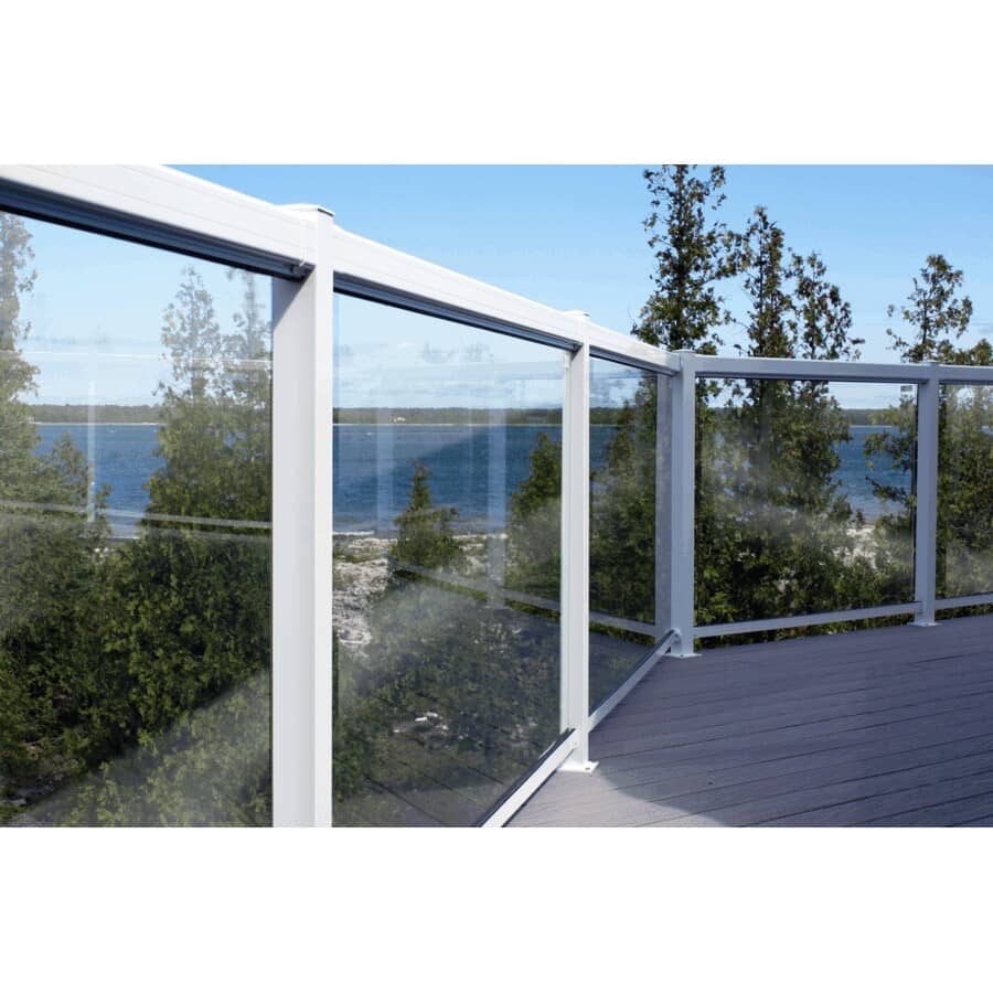 REGAL IDEAS 2-1/4" x 2-1/4" White Aluminum Railing Stair Post | Home ...