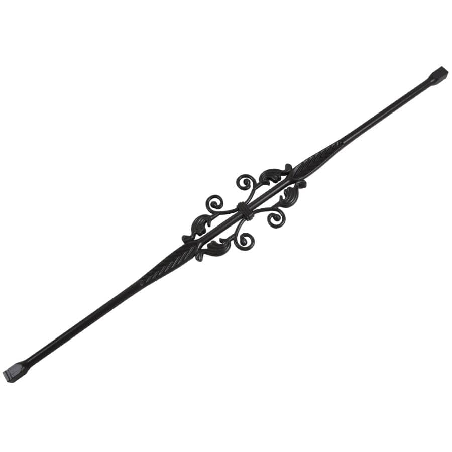 REGAL IDEAS Decorative Wide Round Textured Black Picket | Home Hardware