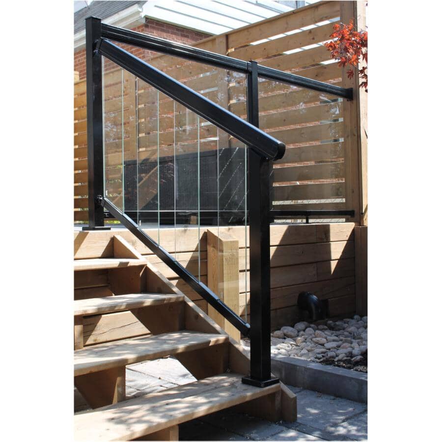 REGAL IDEAS 6 Pack 6" x 6mm Angled Tempered Glass, for Aluminum Stair ...