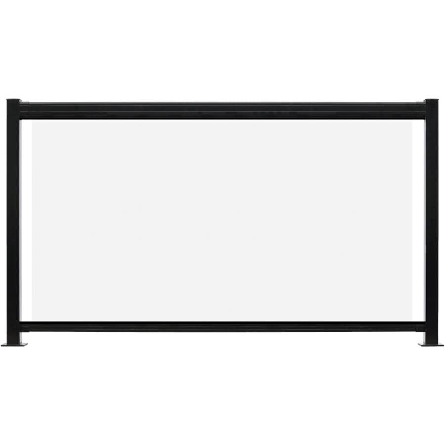 REGAL IDEAS 35-7/8" x 27" x 6mm Tempered Glass, for Aluminum Railing ...