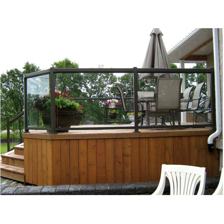 REGAL IDEAS 35-7/8" x 27" x 6mm Tempered Glass, for Aluminum Railing ...