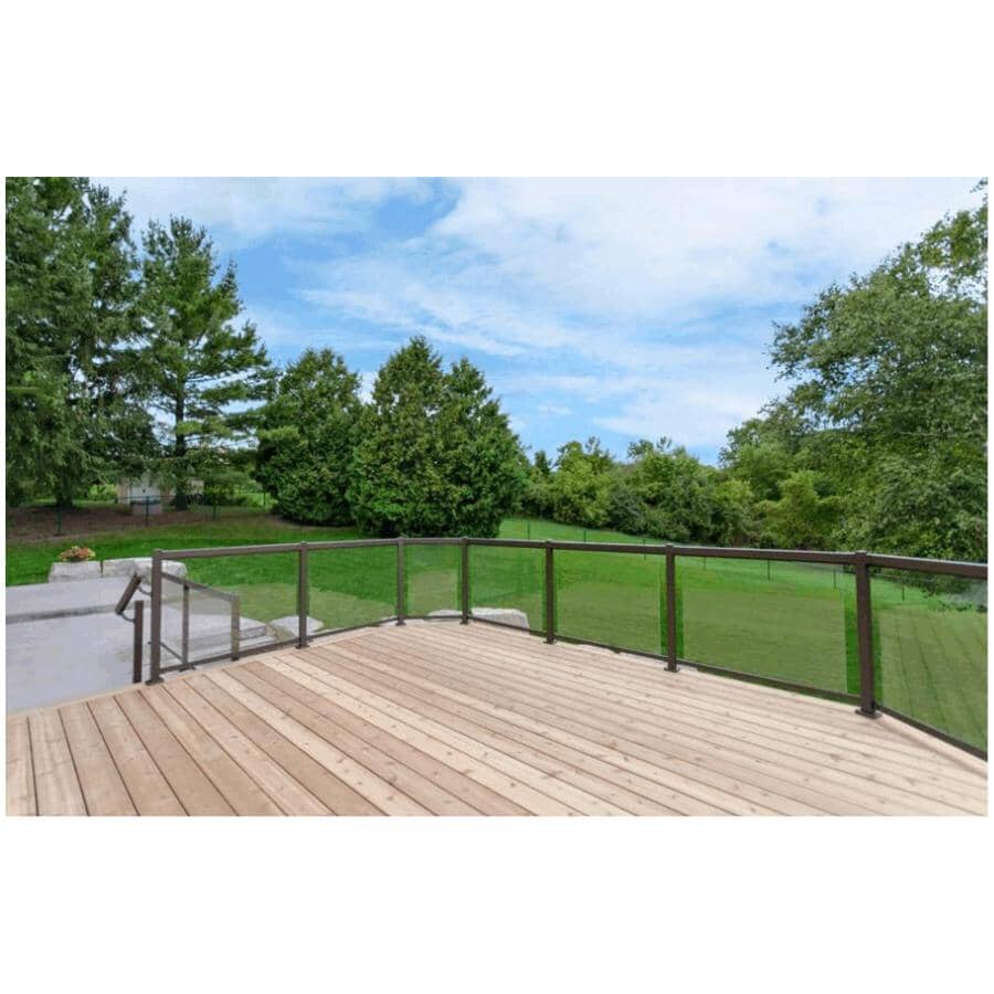 REGAL IDEAS 2-1/4" x 2-1/4" Yard Bronze Aluminum Railing End Post ...