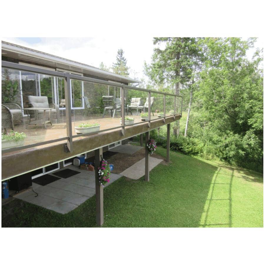 REGAL IDEAS 2-1/4" x 2-1/4" Yard Bronze Aluminum Railing Inline Post ...