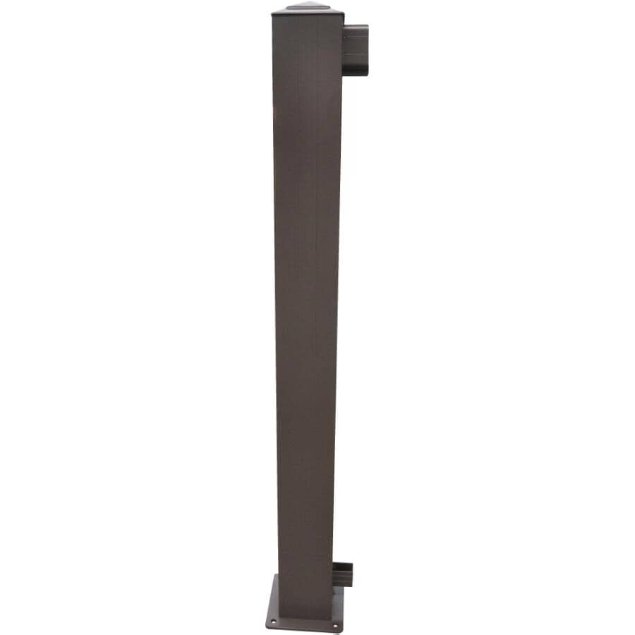 REGAL IDEAS 4" x 4" Yard Bronze Aluminum Railing End Post | Home Hardware
