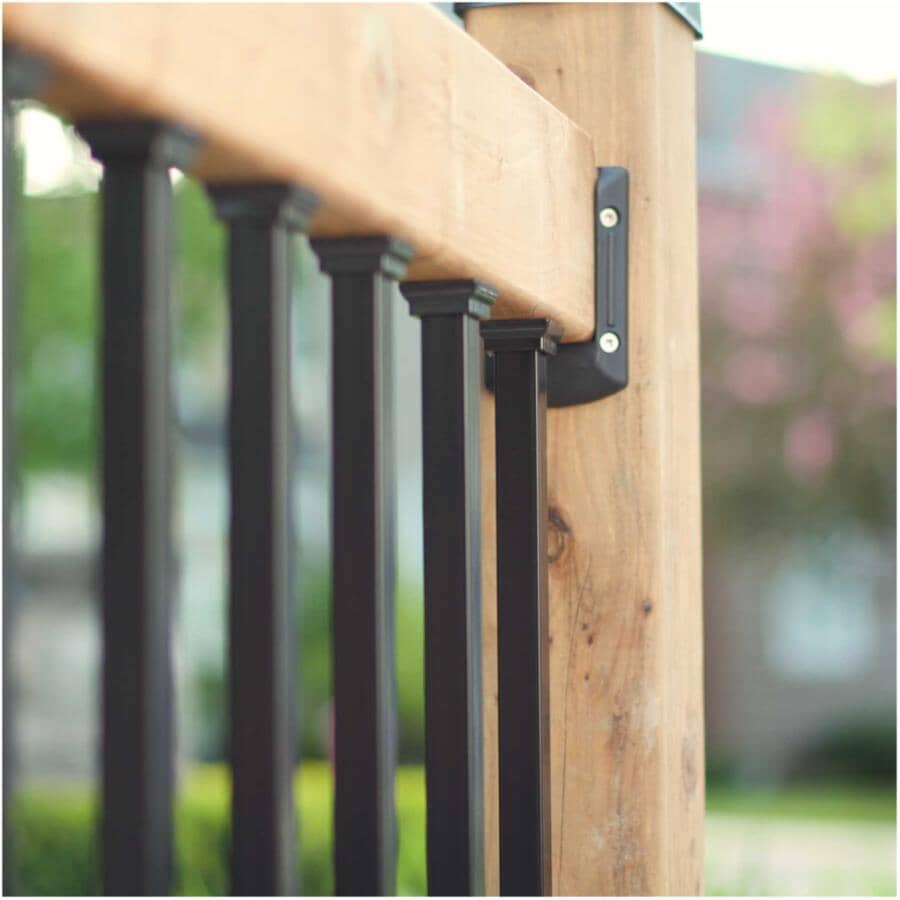 NUVO IRON 36" Square Black Steel Balusters with Connectors | Home Hardware