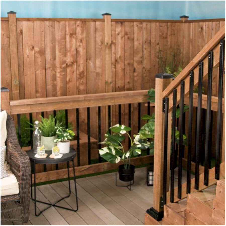 NUVO IRON 38" Rectangular Black Steel Balusters | Home Hardware