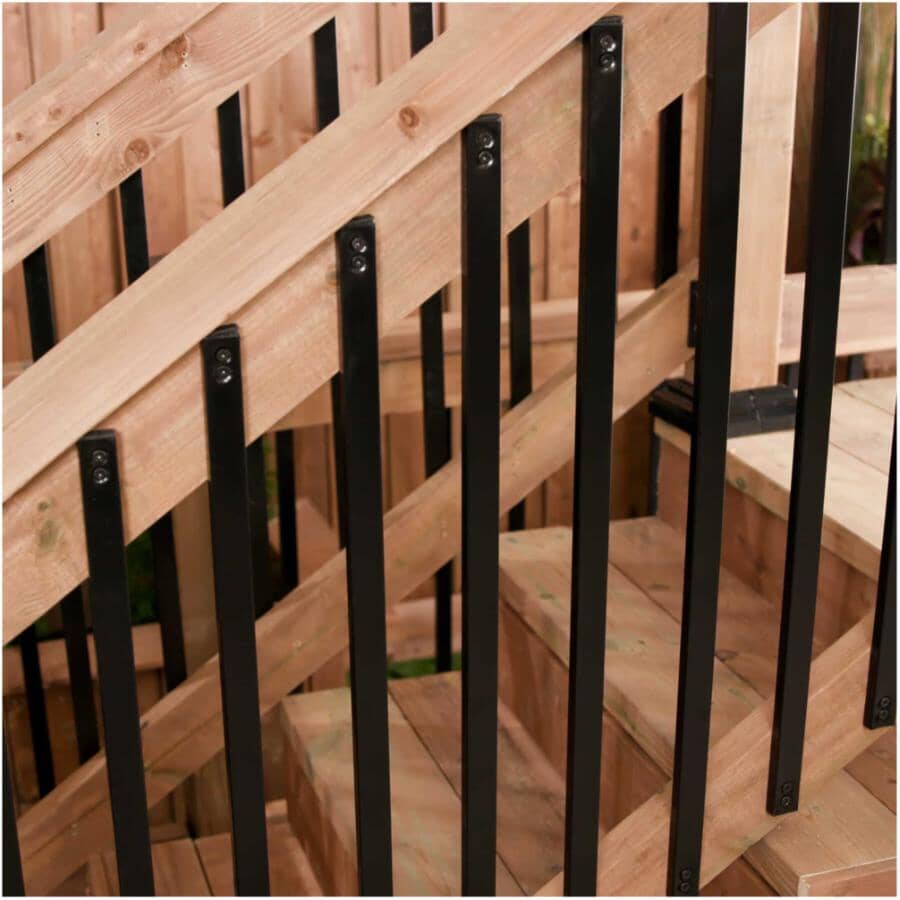 NUVO IRON 38" Rectangular Black Steel Balusters | Home Hardware