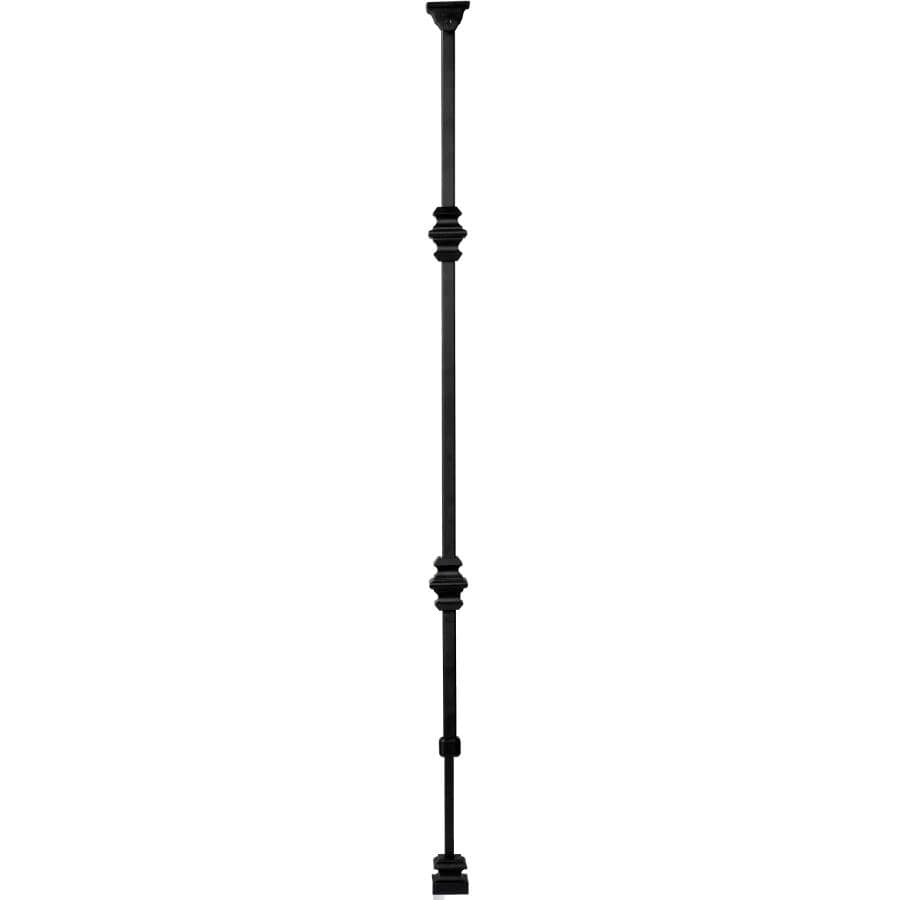 OLE IRON SLIDES 30" - 38" Satin Black Double Knuckle Iron Baluster ...