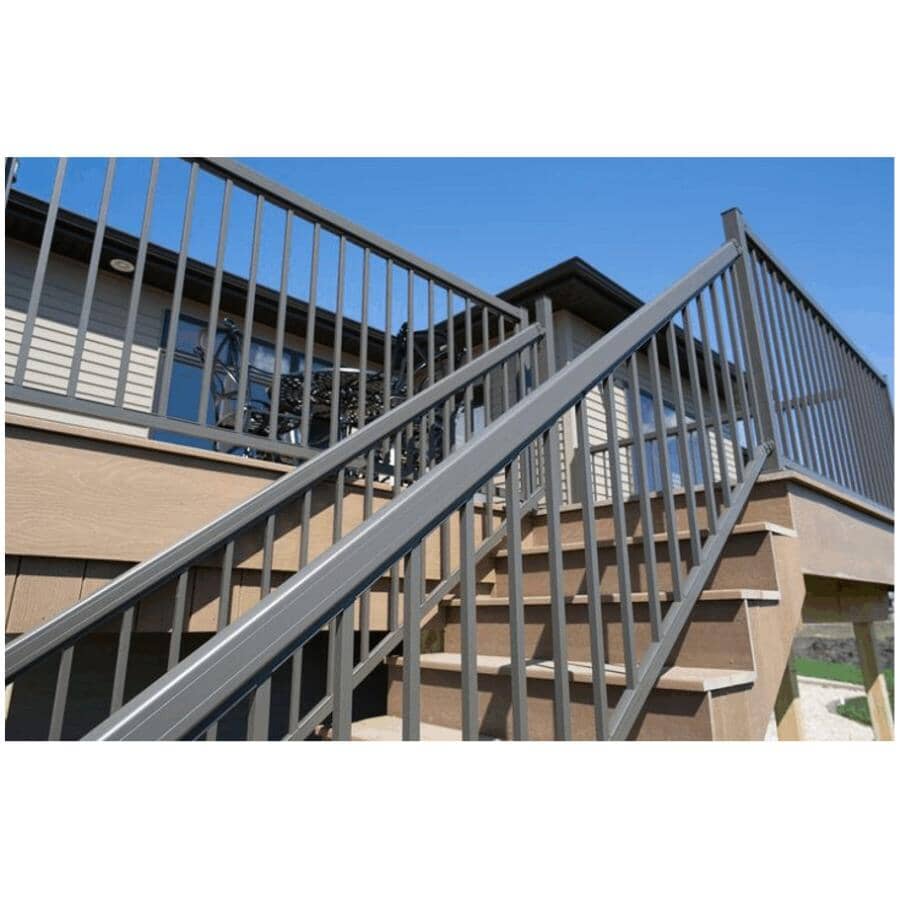 REGAL IDEAS 3/4" Bronze Aluminum Straight Stair Railing Pickets, for 6 ...