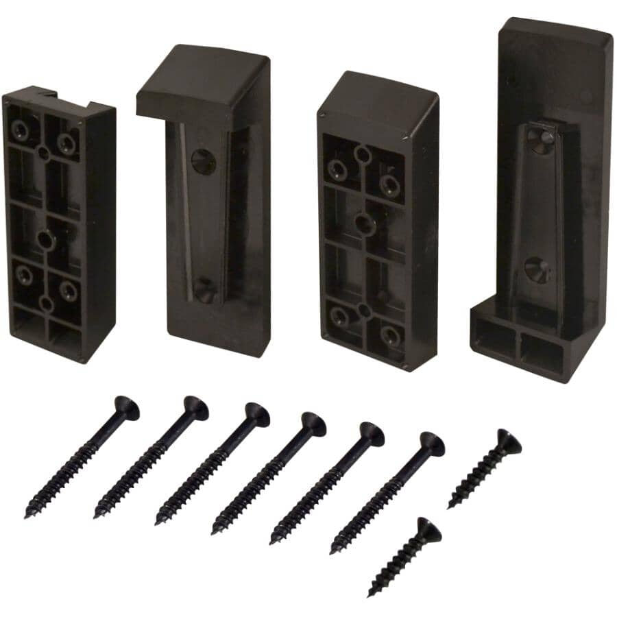 TITAN 2 Pack Black Clip-on Angle Railing Connectors | Home Hardware