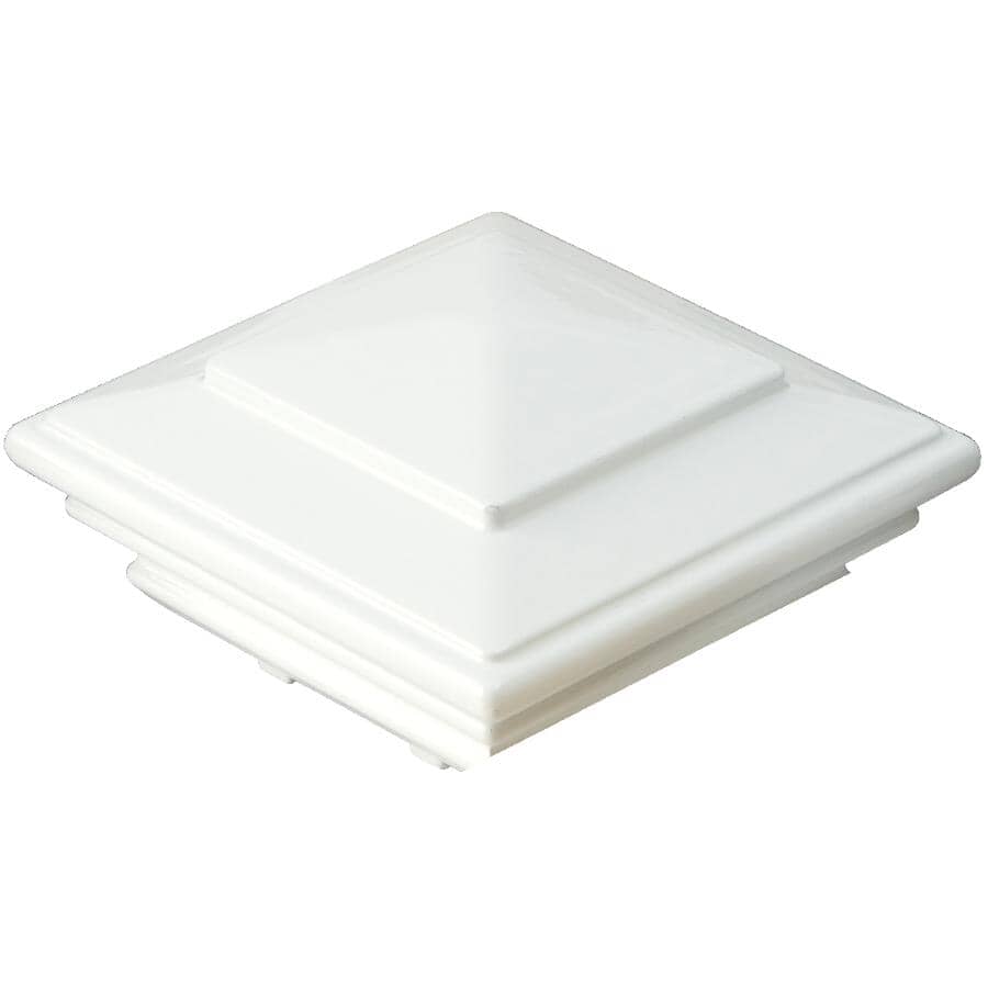 REGAL IDEAS 2-1/4" White Aluminum Tower Railing Post Cap | Home Hardware