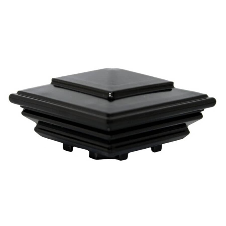 REGAL IDEAS 2-1/4" Black Aluminum Tower Railing Post Cap | Home Hardware