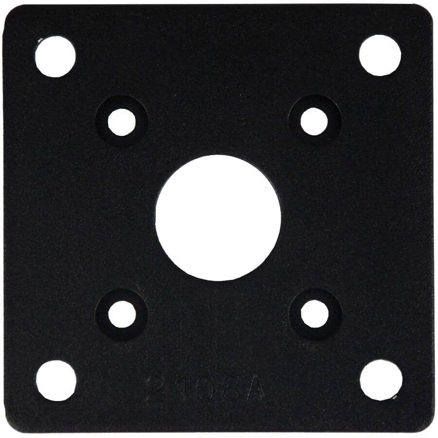 REGAL IDEAS Textured Black Base Plate for 2-1/4" Post | Home Hardware
