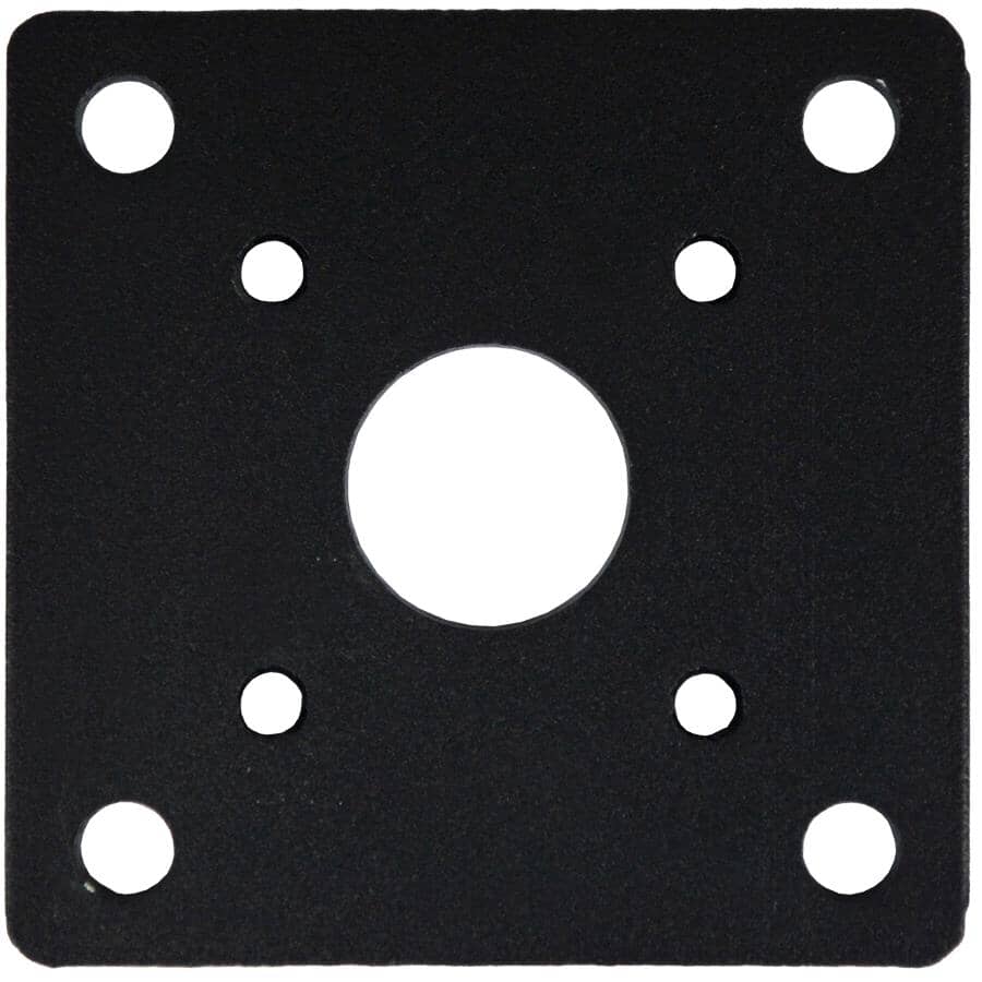 REGAL IDEAS Textured Black Base Plate for 2-1/4" Post | Home Hardware