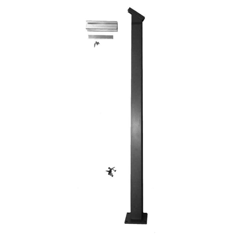 VISTA 42" Aluminum Railing Mid Stair Post with Splice Kit | Home Hardware