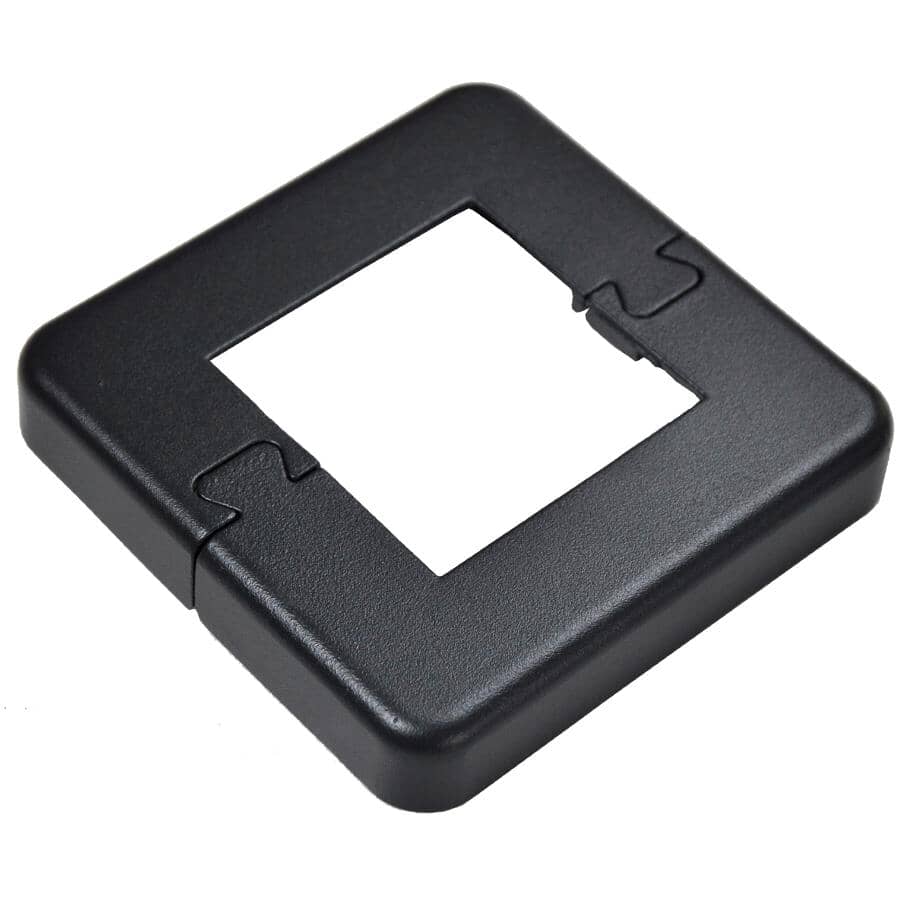 REGAL IDEAS Textured Black Base Plate Cover for 2-1/4" Post | Home Hardware