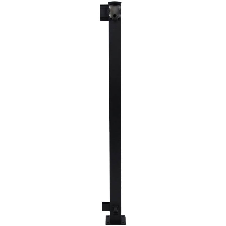 REGAL IDEAS 42" Textured Black Aluminum Railing Corner Post | Home Hardware