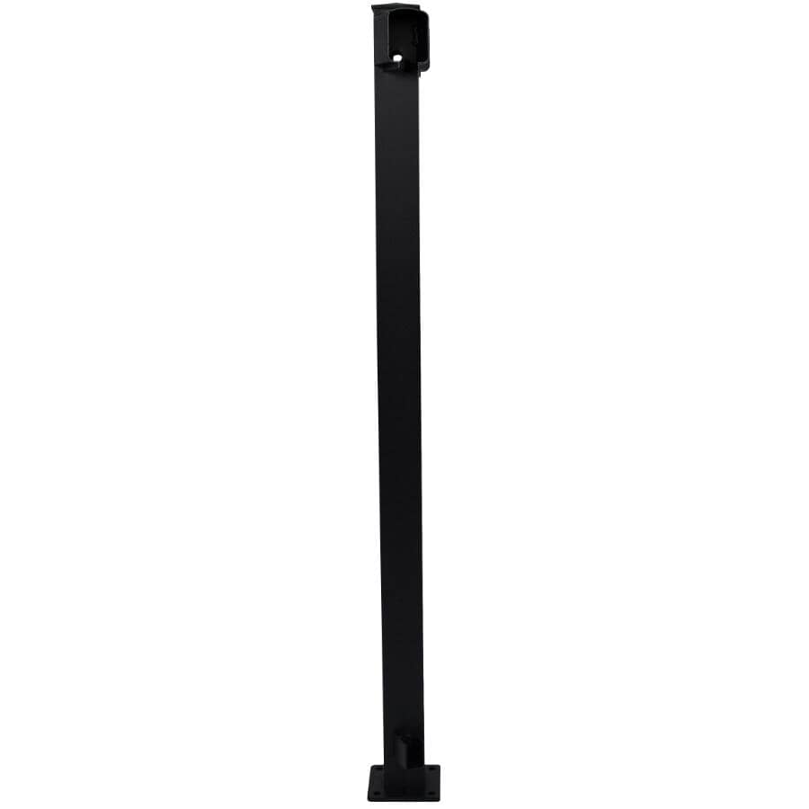 REGAL IDEAS 42" Textured Black Aluminum Railing 45 Degree Angle Post ...