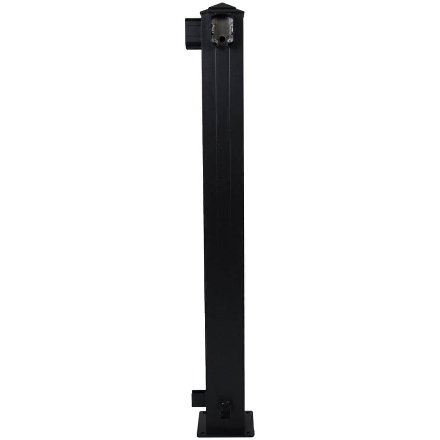 REGAL IDEAS 4" Textured Black Aluminum Railing Corner Post | Home Hardware