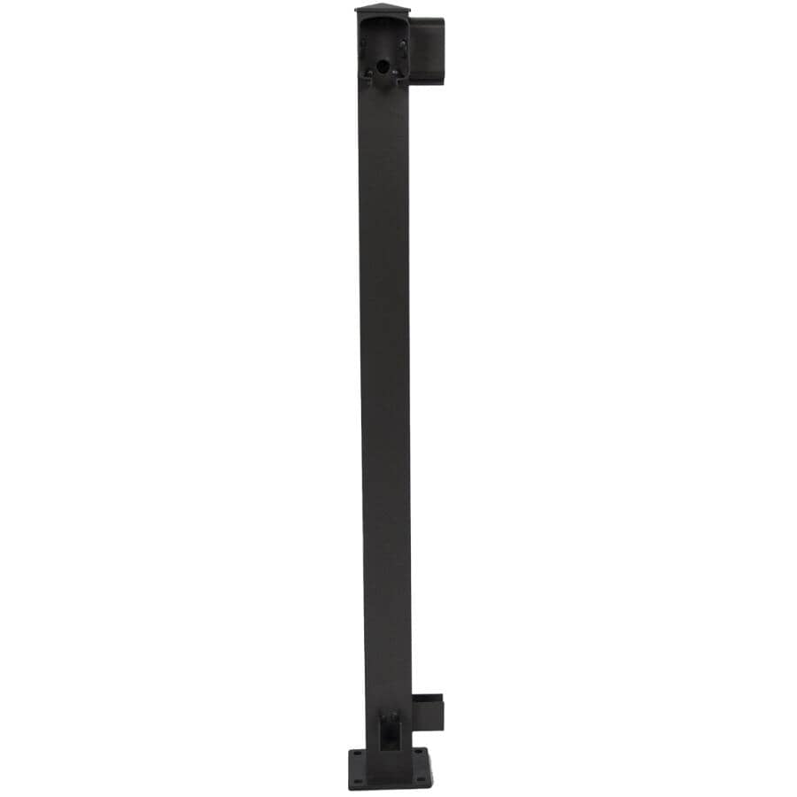 REGAL IDEAS 36" Textured Black Aluminum Railing Corner Post | Home Hardware