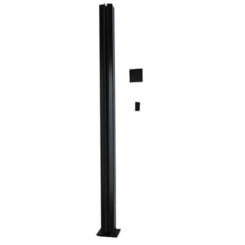 VISTA 42" Textured Black Frameless Aluminum End Post | Home Hardware