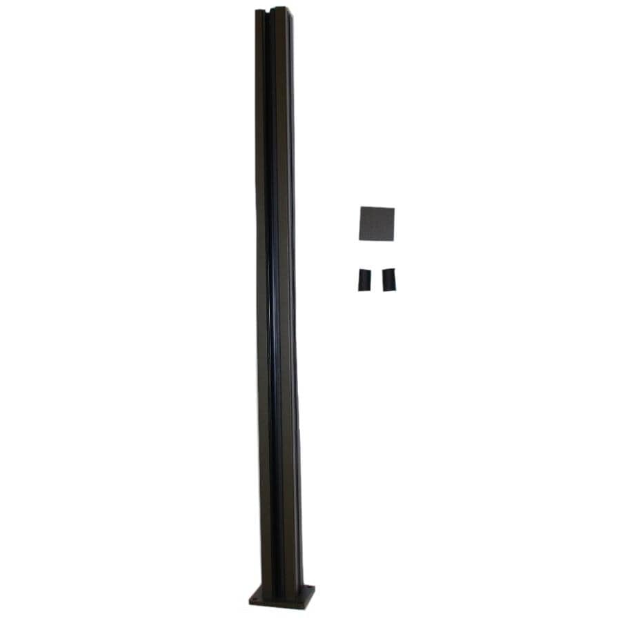VISTA 90 Deg Textured Bronze Frameless Aluminum Corner Post | Home Hardware