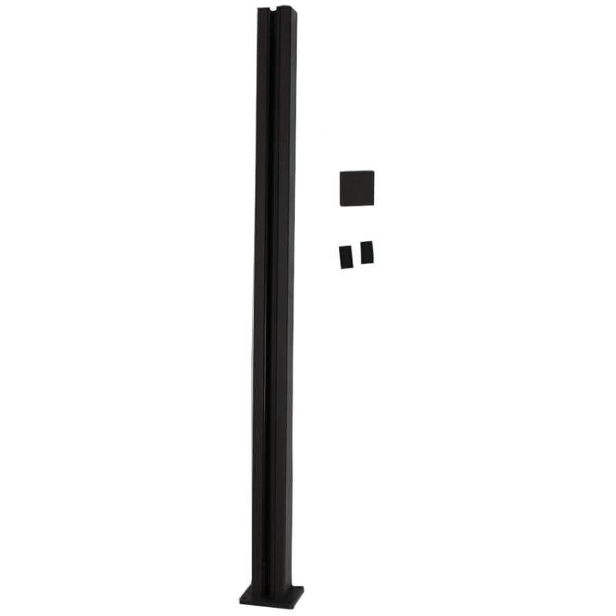 VISTA Textured Bronze Frameless Aluminum Mid Post | Home Hardware