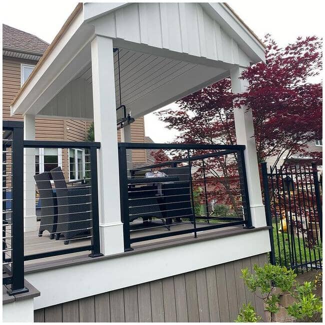 VISTA 42" Cable Rail Bottom Stair Post | Home Hardware