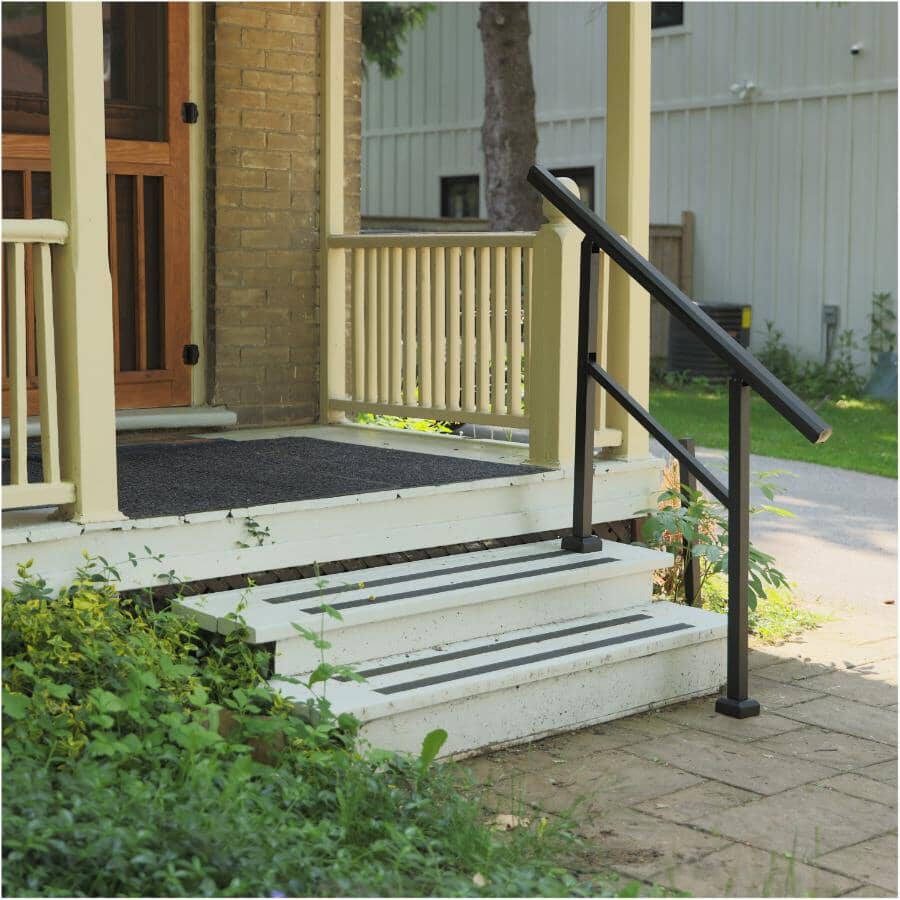 NUVO IRON 2-3 Step Aluminum Stoop Railing Handrail Kit | Home Hardware