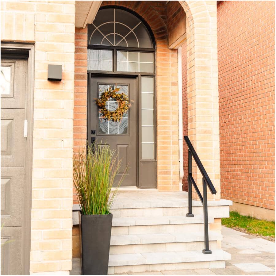 NUVO IRON 2-3 Step Aluminum Stoop Railing Handrail Kit | Home Hardware