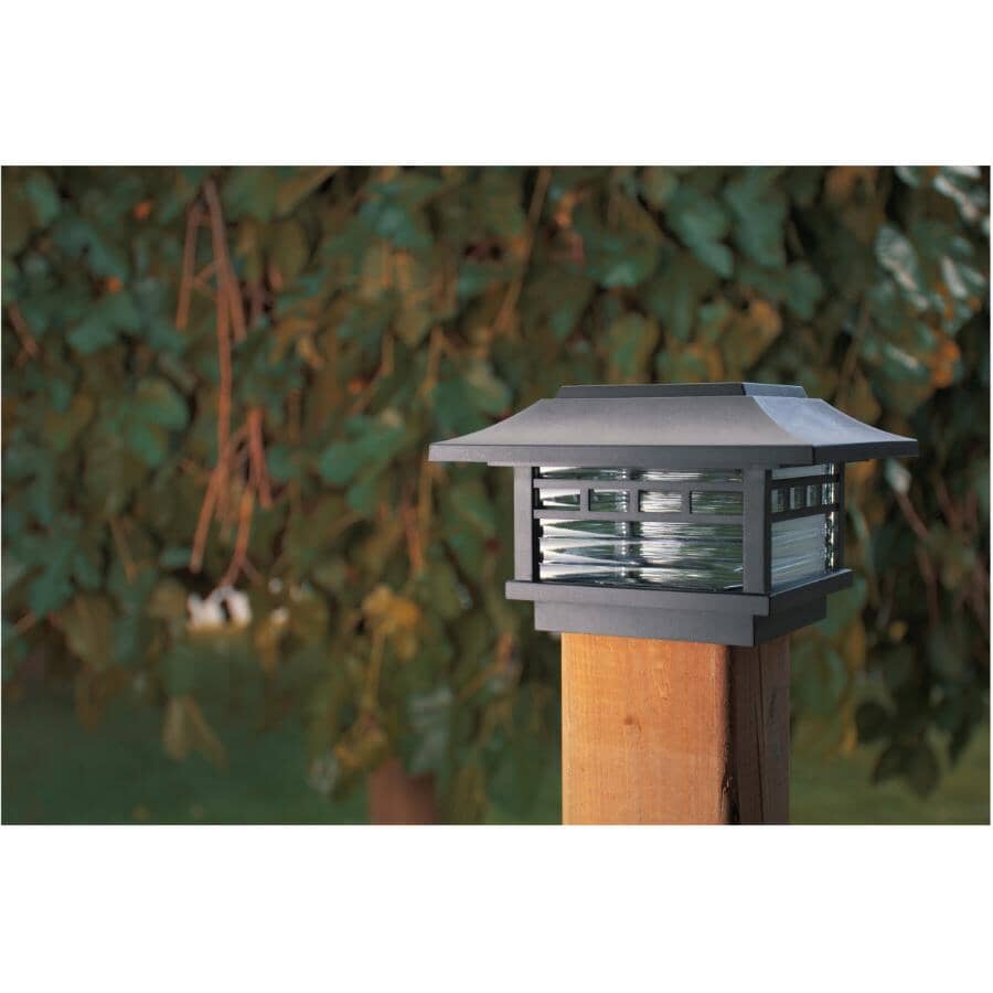 MOONRAYS Mission Style Solar Plastic Post Cap | Home Hardware