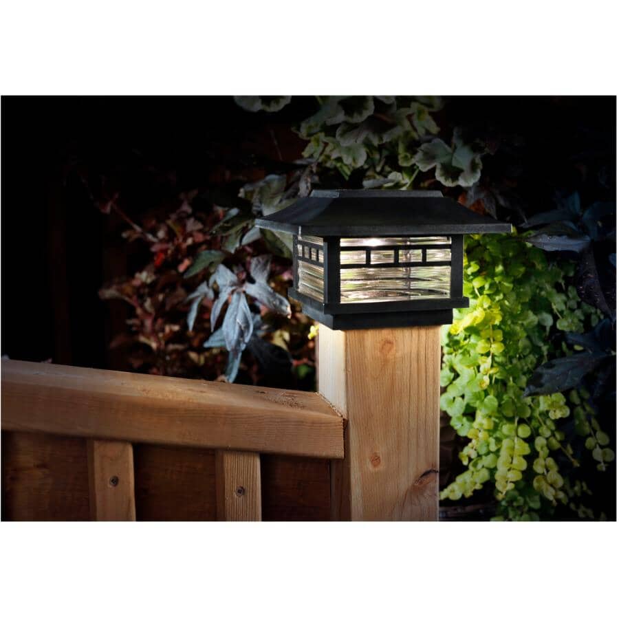 MOONRAYS Mission Style Solar Plastic Post Cap | Home Hardware