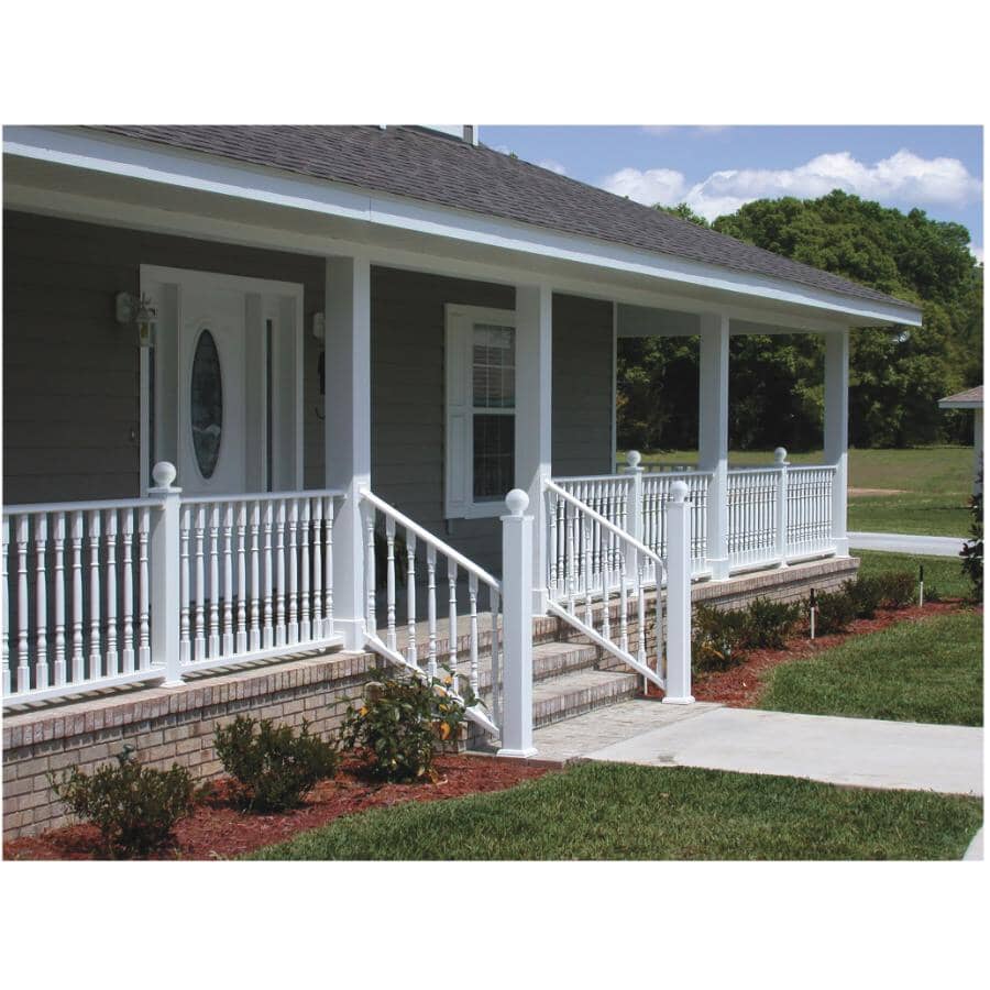 EURAMAX CANADA 4" x 4" Yardcrafters White Vinyl Ball Post Cap | Home ...
