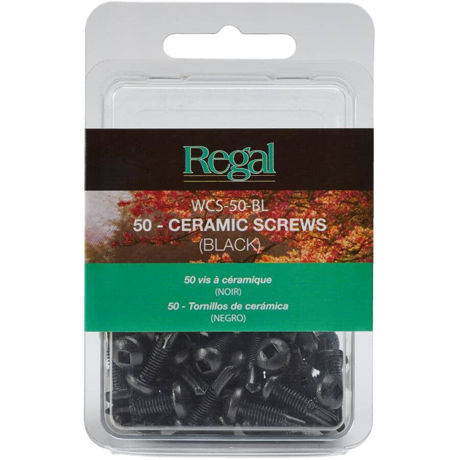REGAL IDEAS 50 Pack 3/4" Black Ceramic Screws, for Aluminum Railing ...