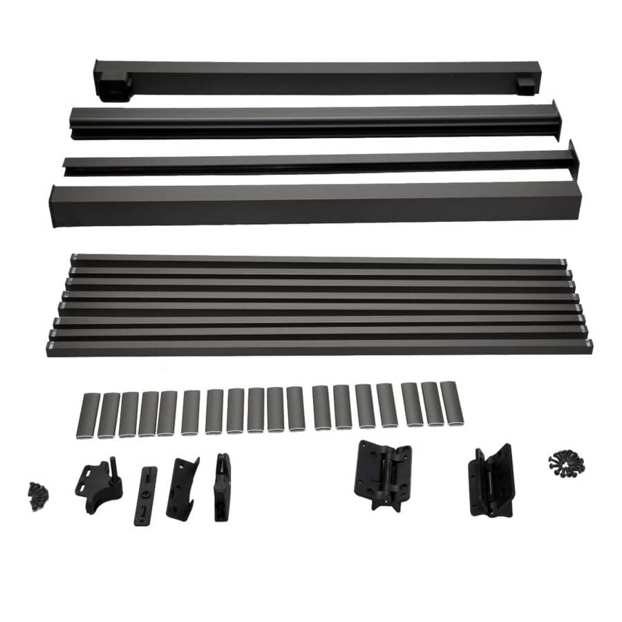 Regal Ideas 4' Bronze Aluminum Straight Gate Picket Railing Package ...