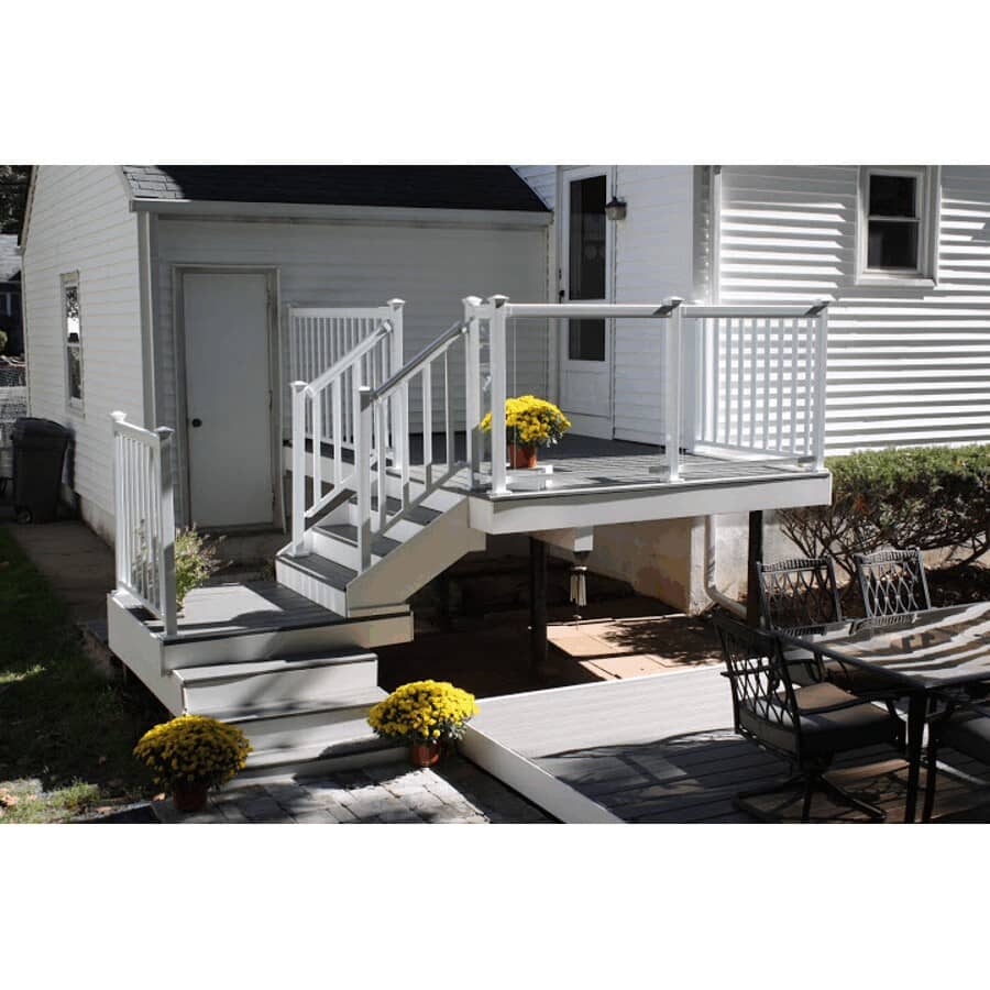 REGAL IDEAS Top & Bottom White Aluminum Railing Wall Bracket | Home ...