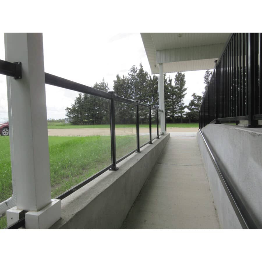 REGAL IDEAS Universal Black Aluminum Angle Railing Bracket | Home Hardware